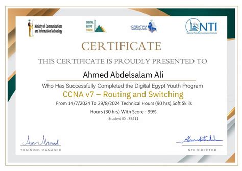 Ahmed Abdelsalam On Linkedin Nti Nti Ntra Ccna Networking Networkingskills Thankful 21