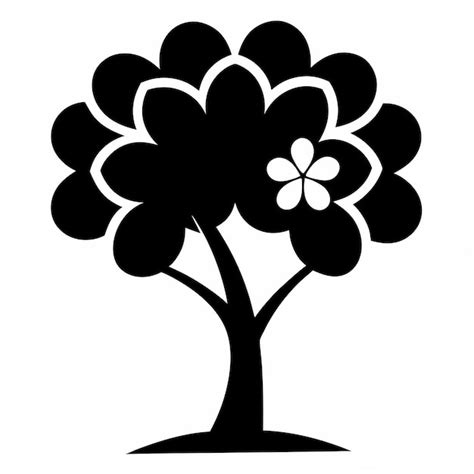 Flower Tree Vector Illustration Premium Ai Generated Vector