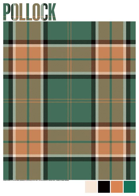 Pollock Modern Tartan Poster Stewart Bremner Prints