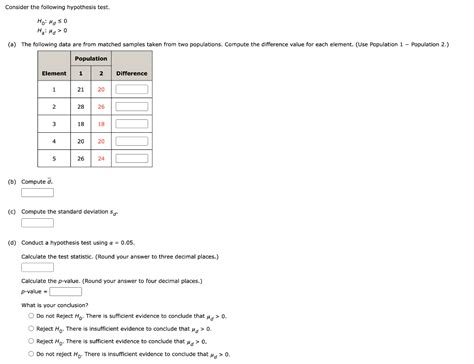 Solved Consider The Following Hypothesis Test
