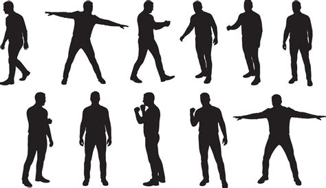 Professional Standing Human Shadow Silhouettes 55805380 Vector Art At