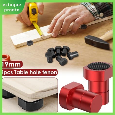 8 Pçs Braçadeira De Bancada 19mm Liga Alumínio Buraco Parar Resistente