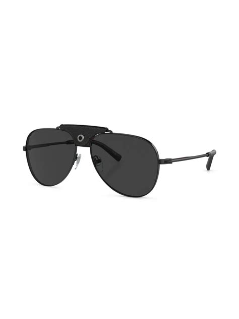 Bvlgari Pilot Frame Tinted Lenses Sunglasses In Black Modesens