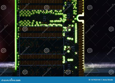 Close Up Of Back Lighted Computer RAM Module Stock Photo Image Of Close Conceptual