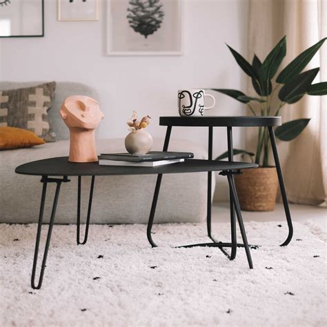 Table Basse En Métal Triangulaire 76x74 Cm Oviala