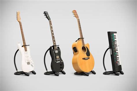 Bnd Is A Bendable Travel Guitar Stand That Slips Into Your Backpack