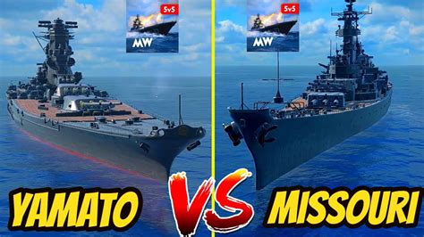 Ijin Yamato Vs Uss Missouri Modern Warships Youtube