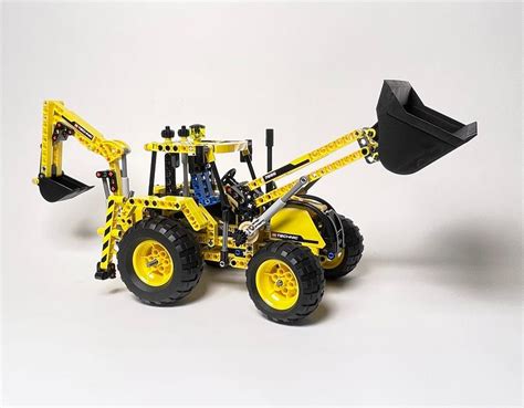 Used Lego Technic 8069 Backhoe Loader Construction Digger 700c Cat