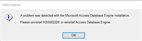 Openutilities Error A Problem Was Detected With The Microsoft Access