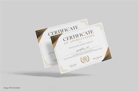 Premium Psd Certificate Mockup