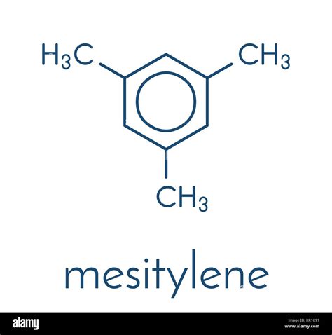 Mesitylene Aromatic Hydrocarbon Molecule Important Solvent In Chemical