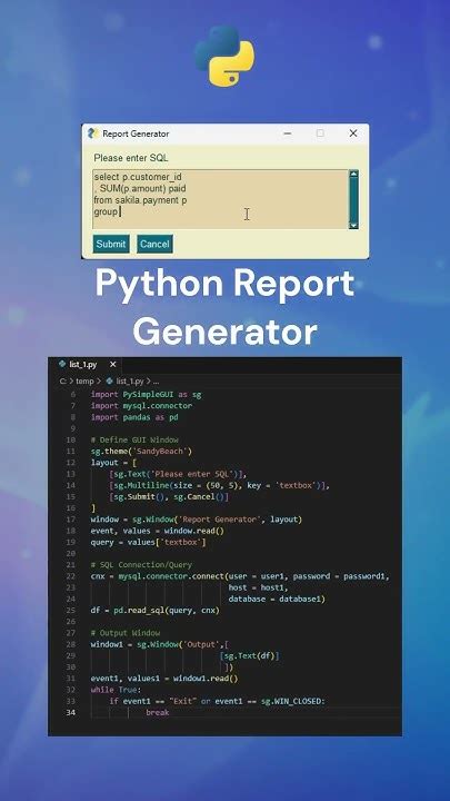 Python Report Generator Project Coding Softwareengineer Shorts