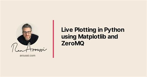 Live Plotting In Python Using Matplotlib And Zeromq Ran Aroussi Official Website