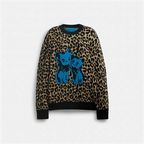 The Lil Nas X Drop Leopard Print Crewneck Sweater Leopard Multi