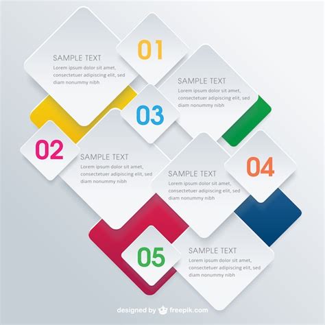 현대적인 스타일의 Infographic 무료 벡터