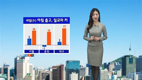 날씨 11월10일내일수 아침 춥고 일교차 커대기 매우 건조 네이버 Tv