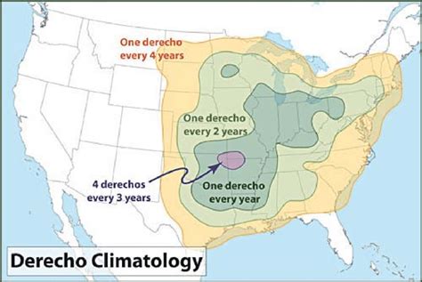 1 Derecho Frequency In The Continental Us Download Scientific Diagram
