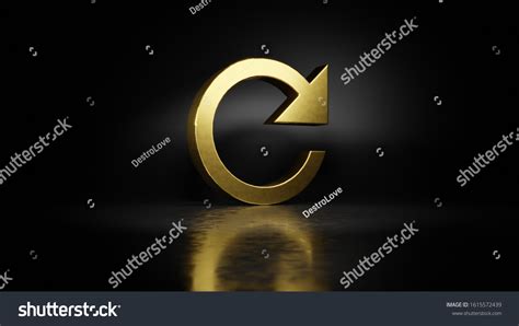 Gold Metal Clockwise Symbol Refresh Arrow Stock Illustration 1615572439 Shutterstock