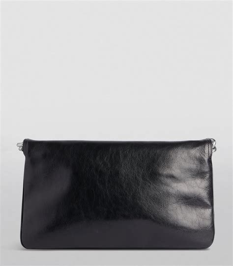 Womens Balenciaga Black Medium Leather Soft Flap Shoulder Bag Harrods Uk