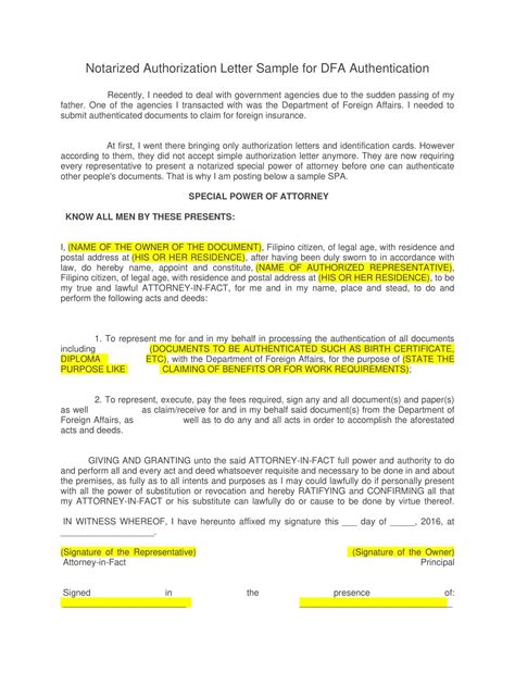 36 Free Printable Power Of Attorney Letter Templates Word