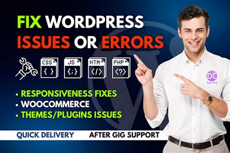fix wordpress website issues errors bugs css elementor divi expert
