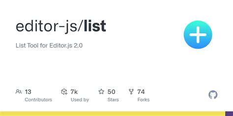 GitHub Editor Js List List Tool For Editor Js