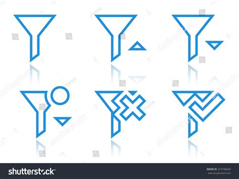 Set Lined Filter Icons Stock Vector 227746639 Shutterstock