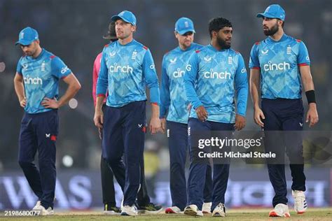 England Captain Jos Buttler Alongside Rehan Ahmed And Saqib Mahmood