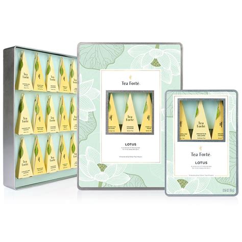 Tea Forte Lotus Collection Organic Soothing Stress Relief Tea T Set