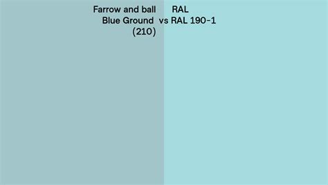 Farrow And Ball Blue Ground 210 Vs RAL RAL 190 1 Side By Side Comparison