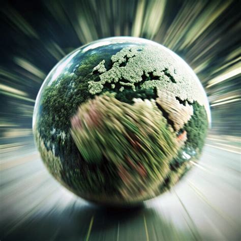 A Globe With A World Map And The Word Earth On It Premium Ai