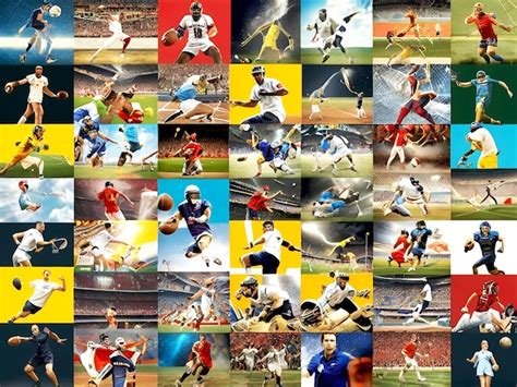Sports Passion Collage Template Design Premium AI Generated Image