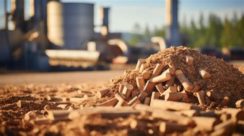 Premium Ai Image Biomass Energy Facility With Organic Materials Generative Ai