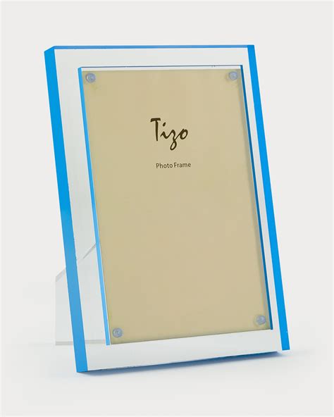 Lucite Frame W Blue Border 4 X 6 Tizo Designs