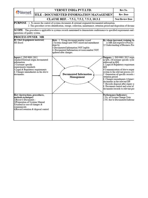 01 Documented Information Download Free Pdf Iso 9000 Information