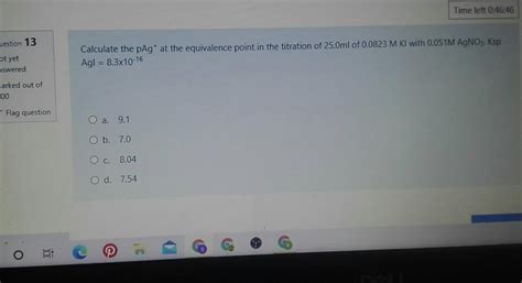 Solved Time Left 0 46 46 Estion 13 Ot Yet Nswered Calculate
