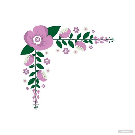 Decorative Corner Floral Vector In Illustrator Svg  Eps Png