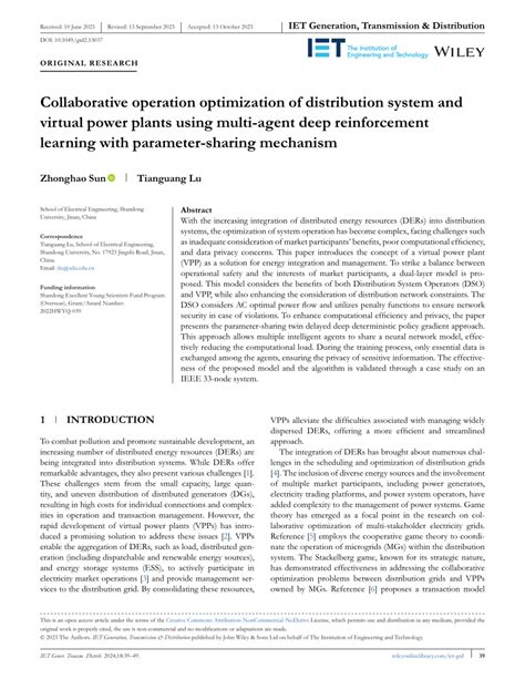 Pdf Collaborative Operation Optimization Of Distribution System And