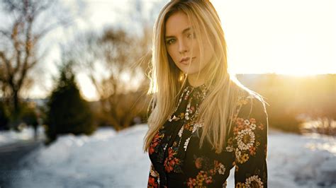 Women Ashley Booth Blonde Sergey Fat Depth Of Field Portrait Women
