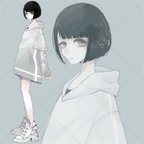 【全身】黒髪ボブの女の子【立ち絵】 Skima（スキマ）