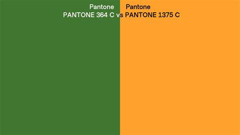Pantone 364 C Vs Pantone 1375 C Side By Side Comparison