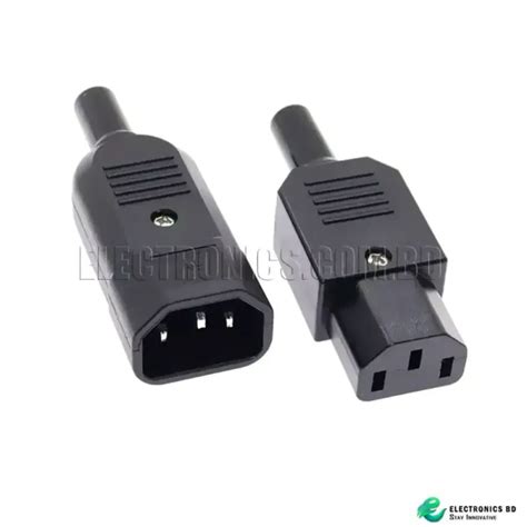 10a 250v Iec C13 C14 Rewireable Power Plug Connector Latest Price In
