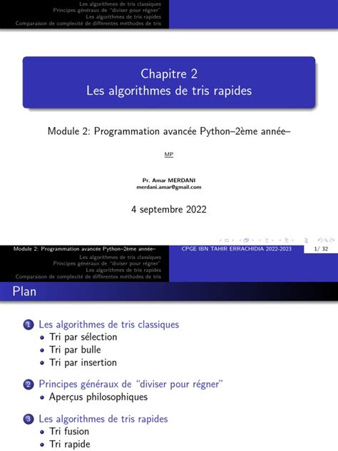Chap2 Algorithmes Tri Pdf