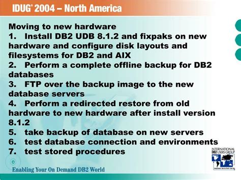 Ppt Upgrade Your Complex Db2 Udb Environment Tips And Tricks