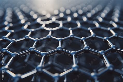 Hexagonal Grid Pattern Of Molecular Structure Of Graphene Neural