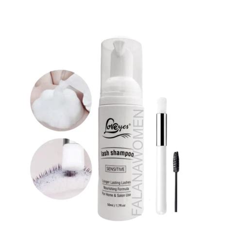Shampoo Para Extensiones De Pestañas Lash Brush Y Cepillo Loveyes