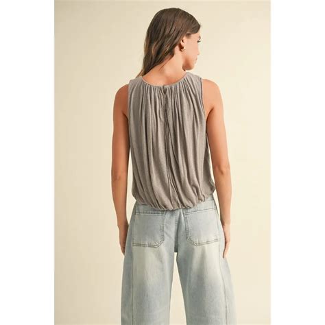 Linen Knitted Bubble Bottom Top Sprig Beauty Co