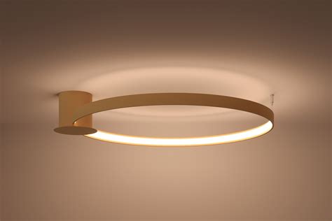 Led Ring Deckenleuchte Rio Für Restaurants Und Bars 78cm Alu Golden