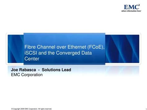 PPT Fibre Channel Over Ethernet FCoE ISCSI And The Converged Data Center PowerPoint