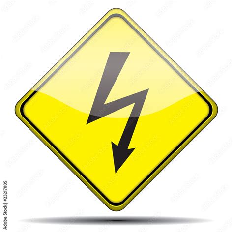 Señal corriente electrica Stock Vector Adobe Stock